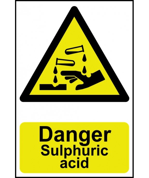 Danger Sulphuric acid Safety Sign