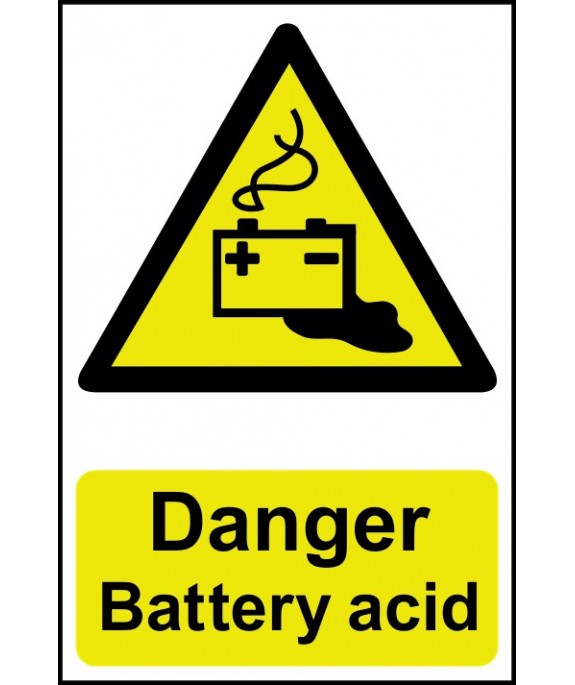 Danger Battery acid Safety Sign
