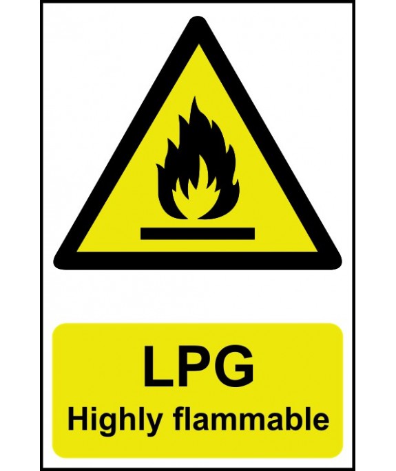 LPG Highly flammable Safety Sign