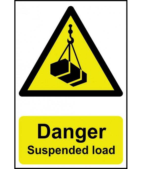 Danger Suspended load Safety Sign