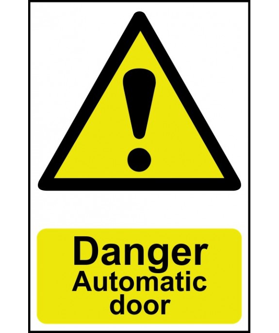Danger Automatic Door Safety Sign