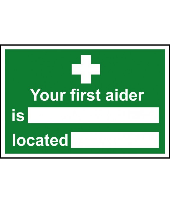 Your first aider is Safety Sign