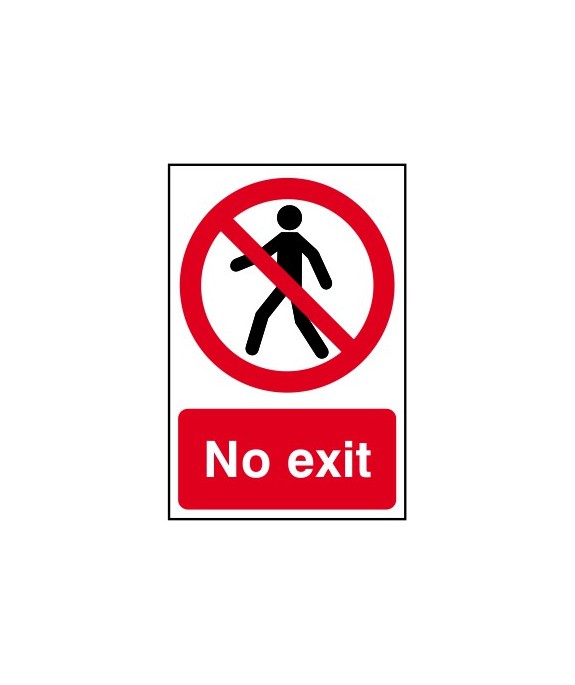 No Exit Safety Sign
