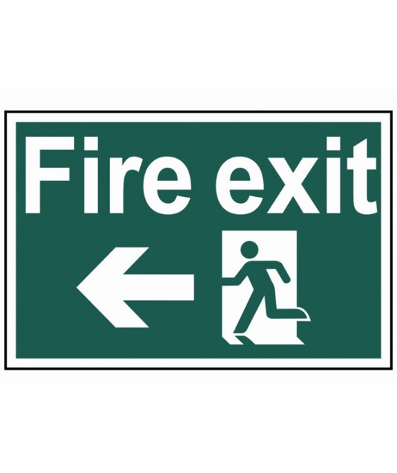 Fire Exit Running Man Arrow Left