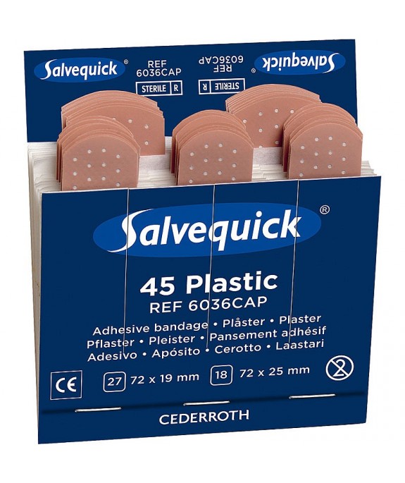 Salvequick Sterile Plastic Plaster (Pack of 6) CD5