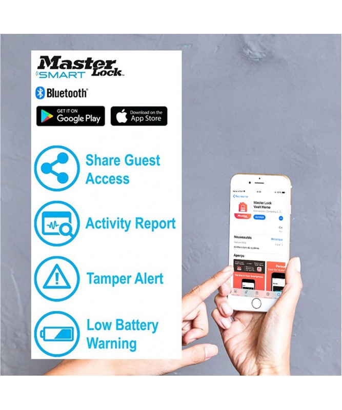 Use your smartphone to open your lock with the Master Lock Vault ...