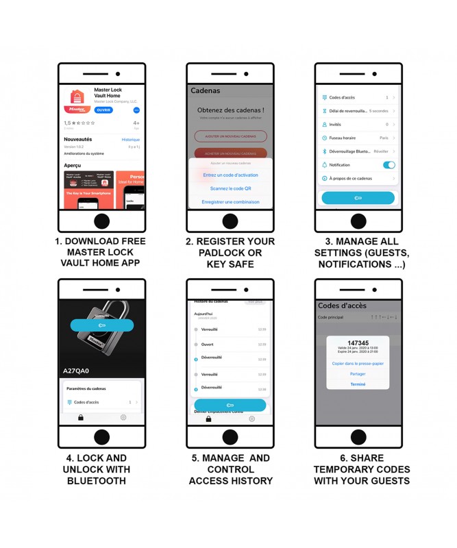 Use your smartphone to open your lock with the Master Lock Vault ...