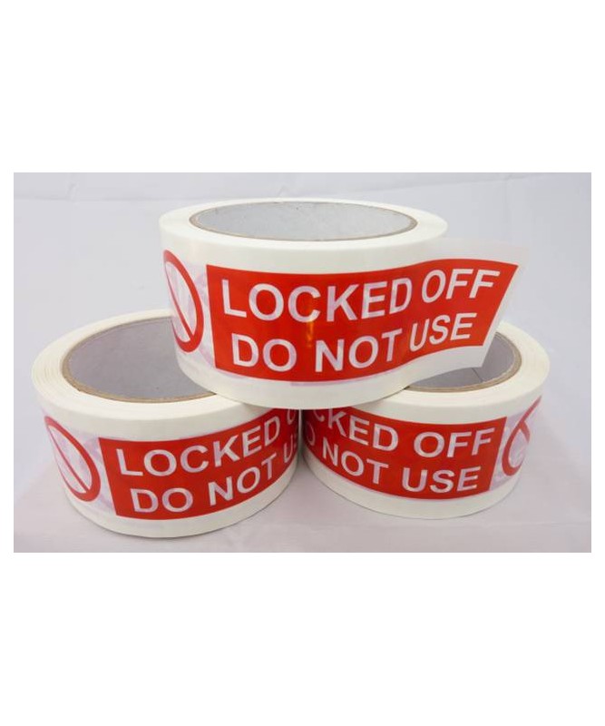 Locked Off Do Not Use Self Adhesive Tape 66m X 50mm