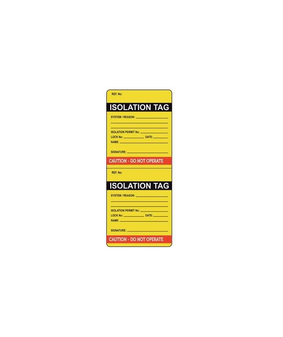 Isolation Safety Management Tags - TG0601